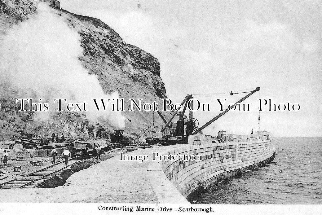 YO 2329 - Construction Of Marine Drive, Scarborough, Yorkshire – JB Archive