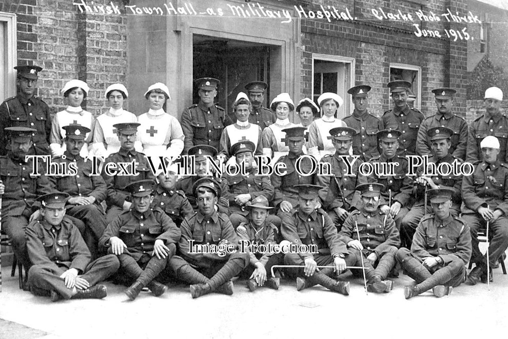 YO 2627 - Thirsk Town Hall Military Hospital, Yorkshire June 1915 WW1 ...
