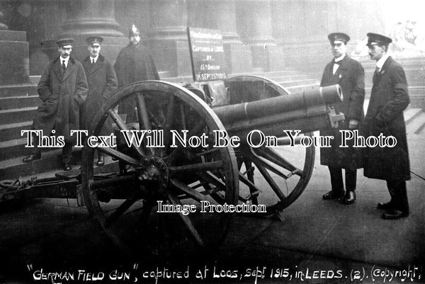 YO 6934 - WW1 Captured German Field Gun, Leeds Town Hall, Yorkshire ...