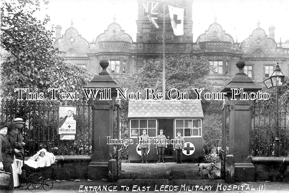 YO 7642 - Entrance To East Leeds Military Hospital, Yorkshire c1916 ...