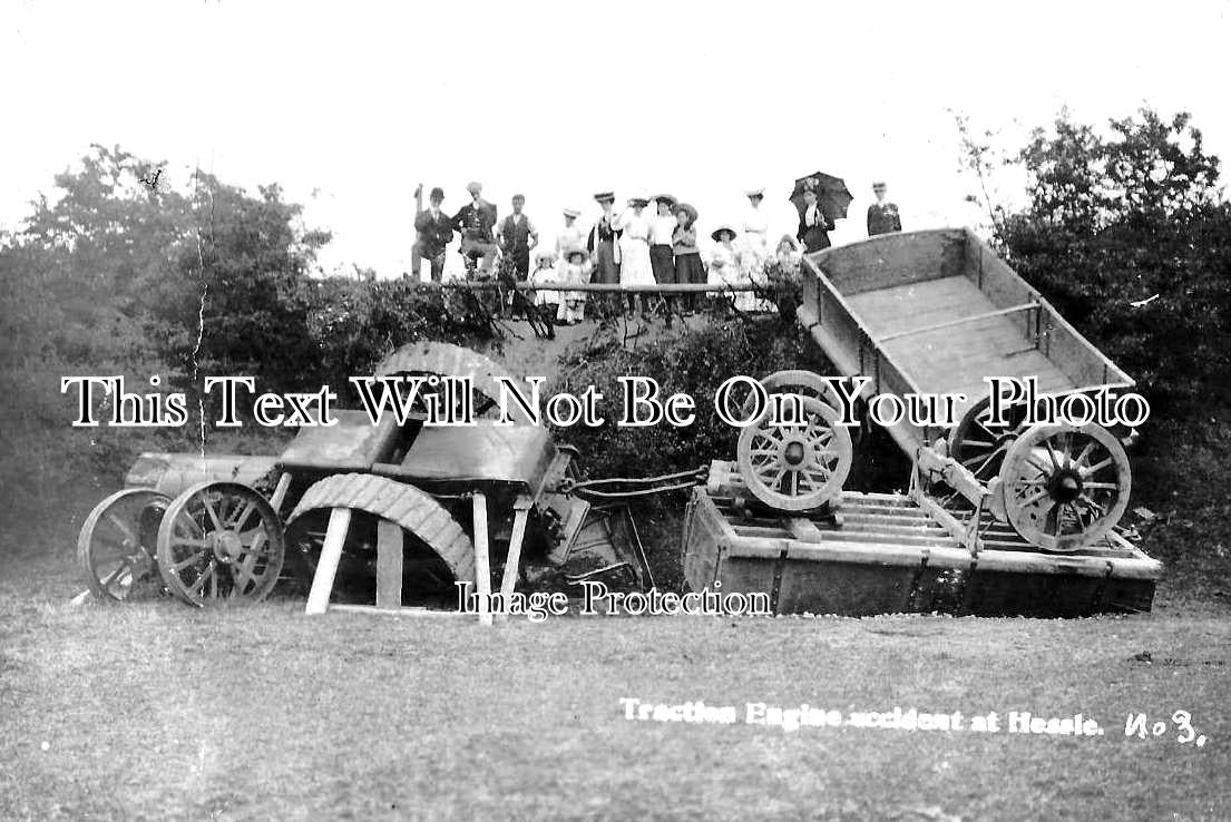 YO 7678 - Traction Engine Accident At Hessle, Yorkshire – JB Archive
