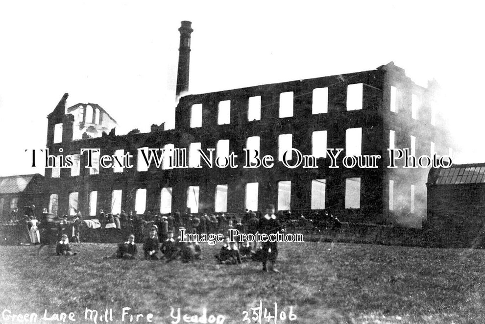 YO 8331 - Green Lane Mill Fire, Yeadon, Leeds, Yorkshire 1906 – JB Archive