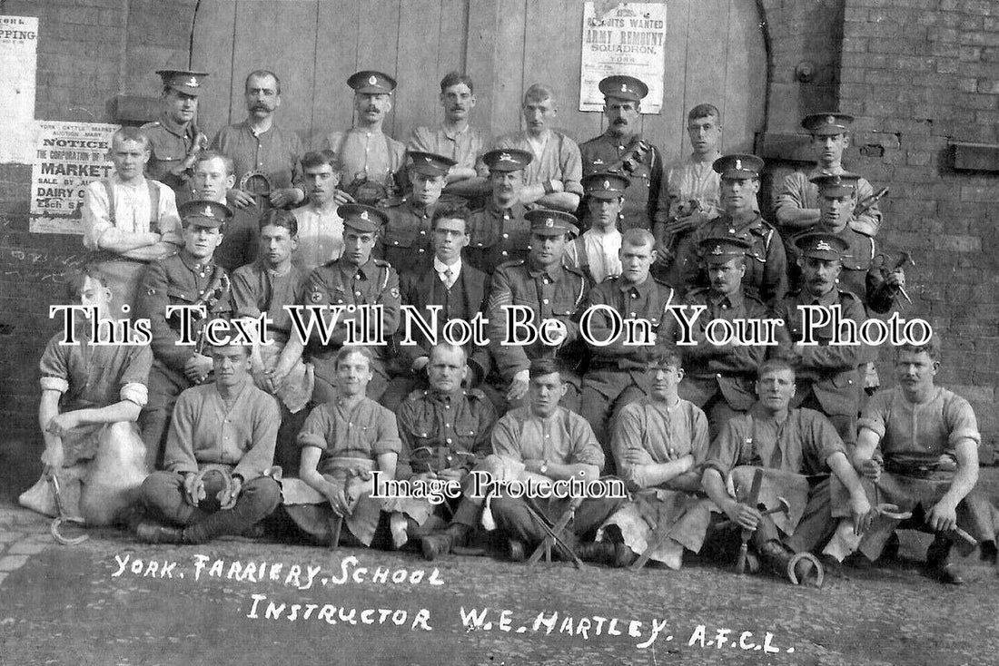 YO 8702 - York Cavalry Barracks Farriery School, Yorkshire WW1 – JB Archive