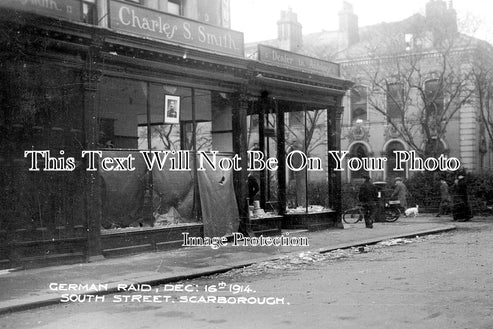 YO 9897 - German Raid On South Street, Scarborough, Yorkshire 1914 WW1 ...